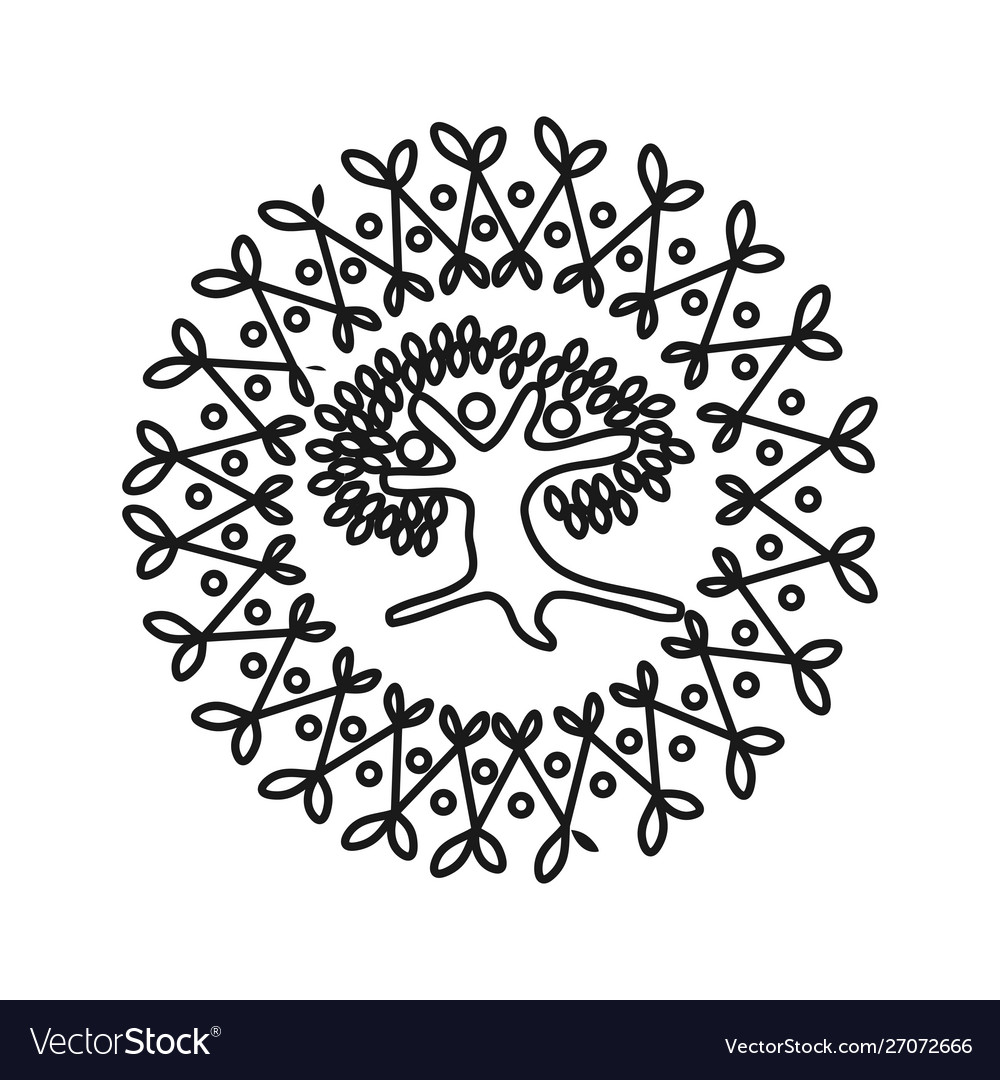 Tree leaf people commitment teamwork together Vector Image