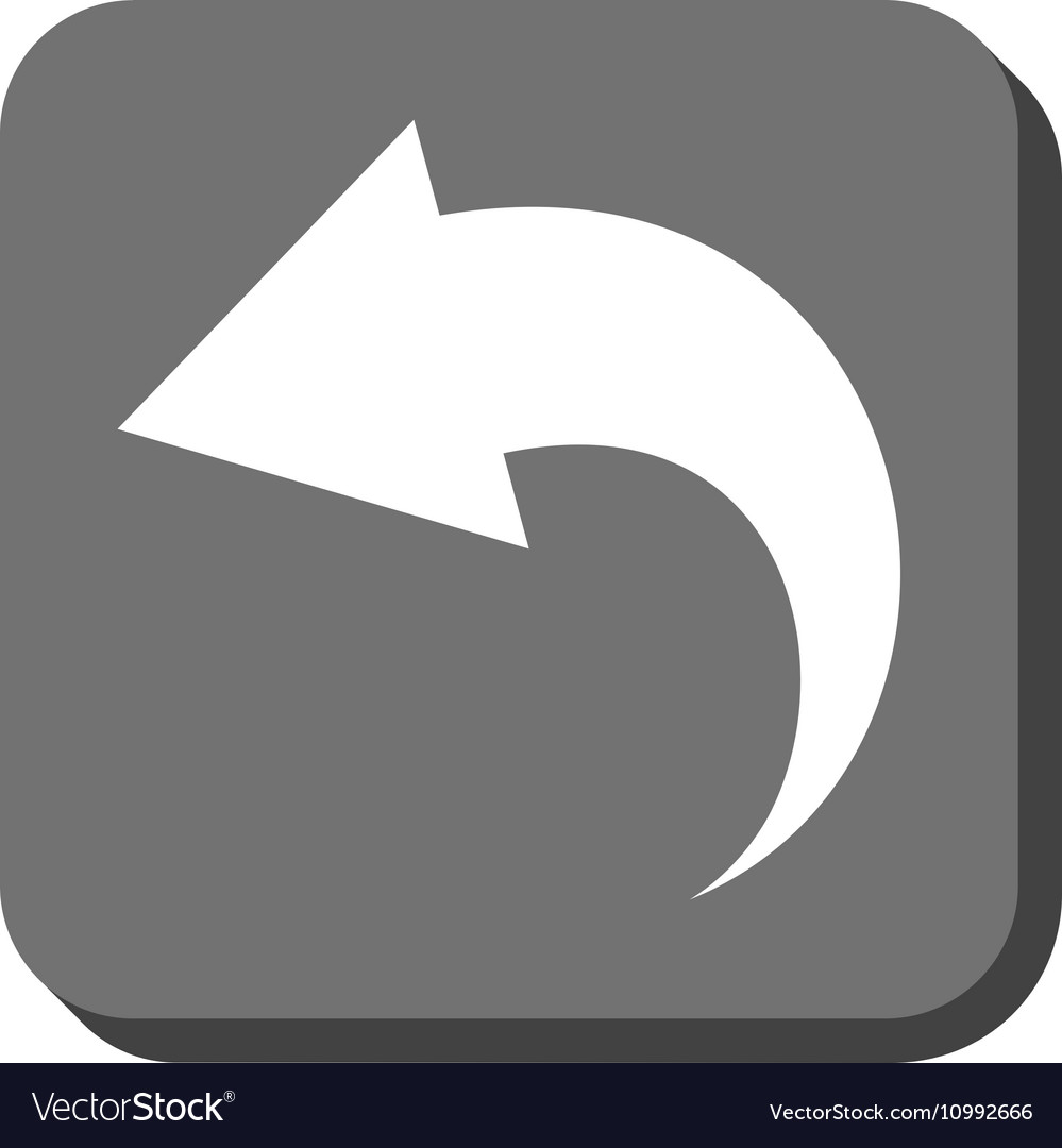 Undo rounded square icon Royalty Free Vector Image