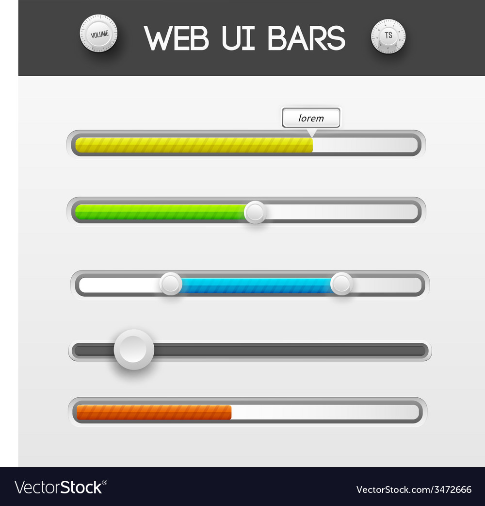 Web interface ui elements Royalty Free Vector Image