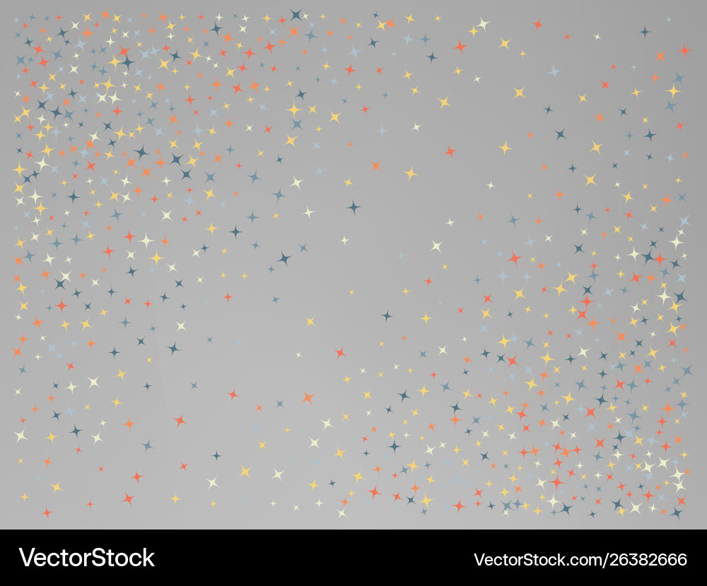 White neutral colored background stars confetti Vector Image