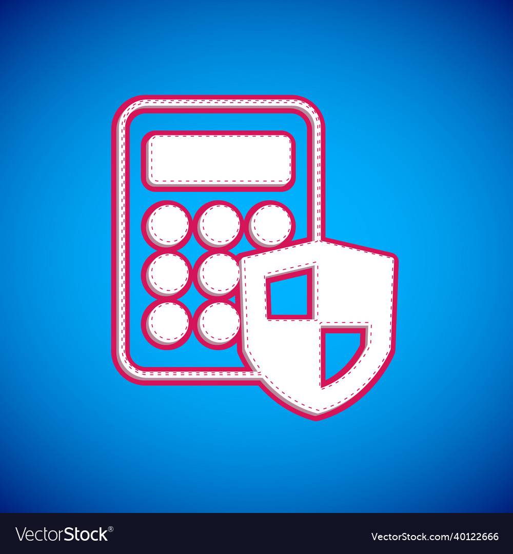 White security system control panel with display Vector Image