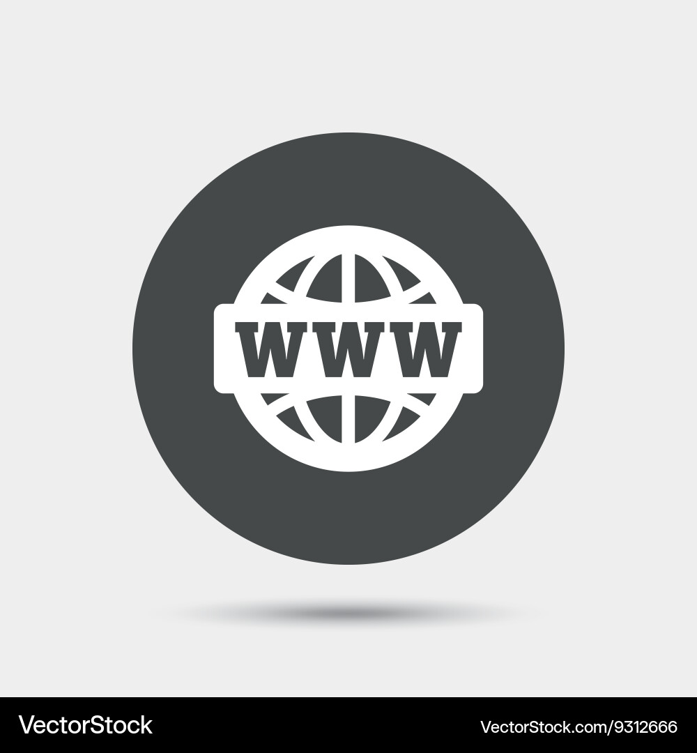 Www sign icon world wide web symbol Royalty Free Vector