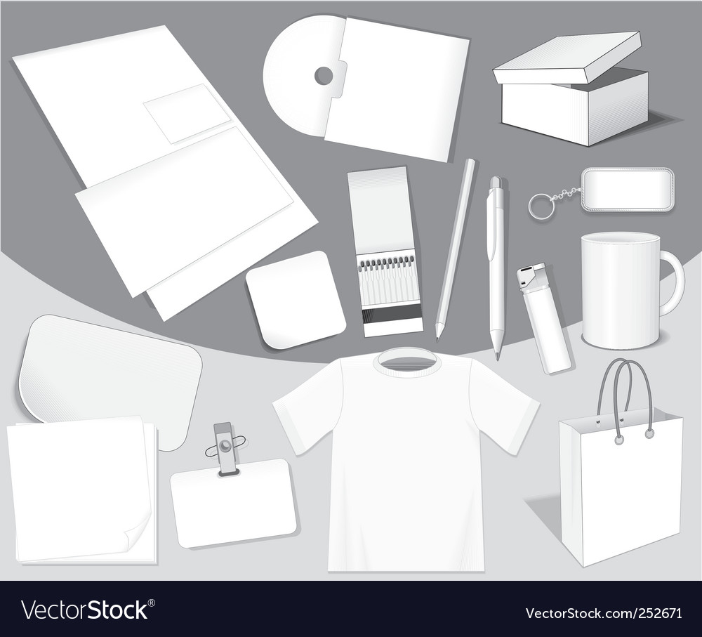 Blank objects Royalty Free Vector Image - VectorStock