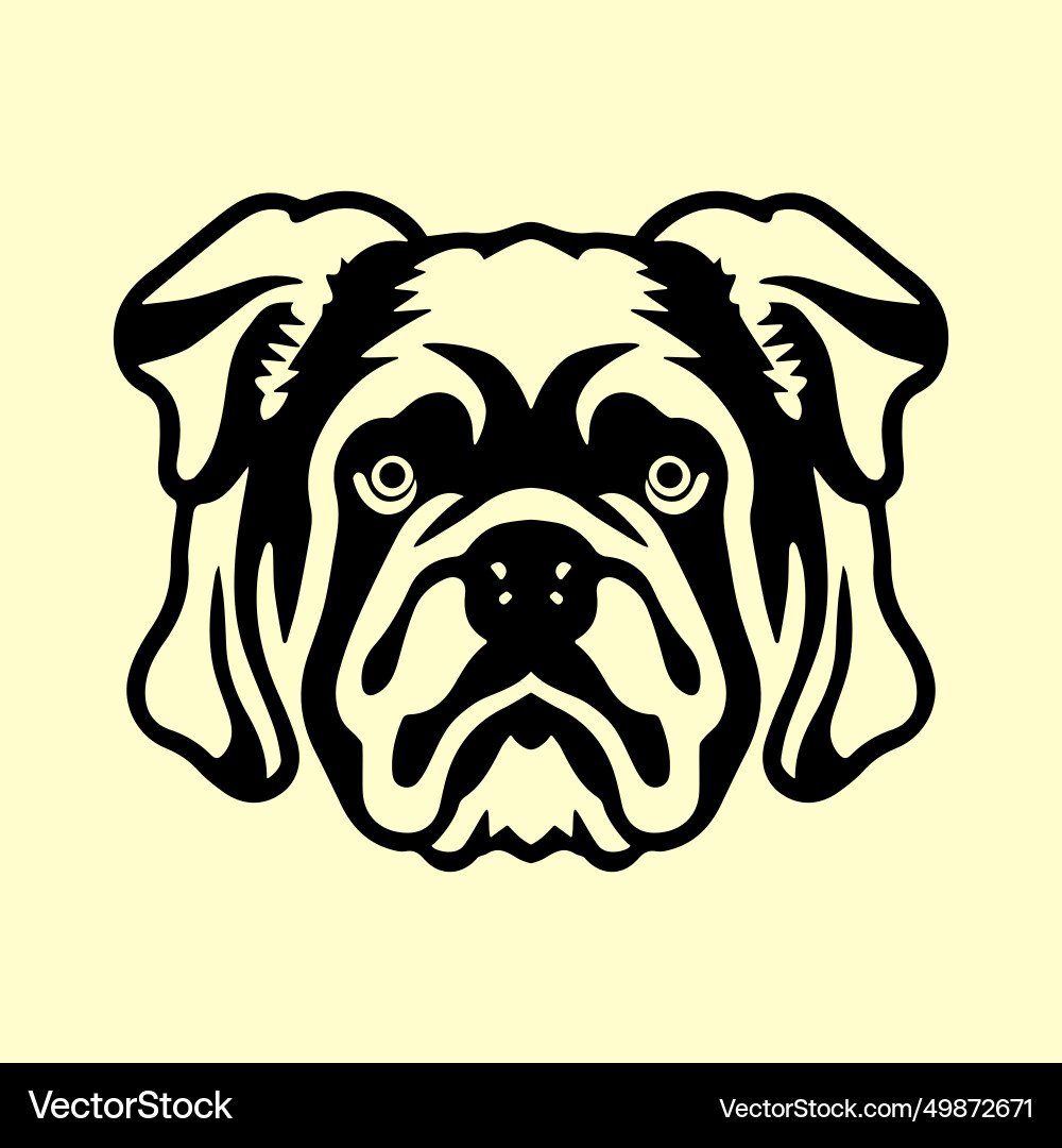 Bulldog logo design icon symbol Royalty Free Vector Image