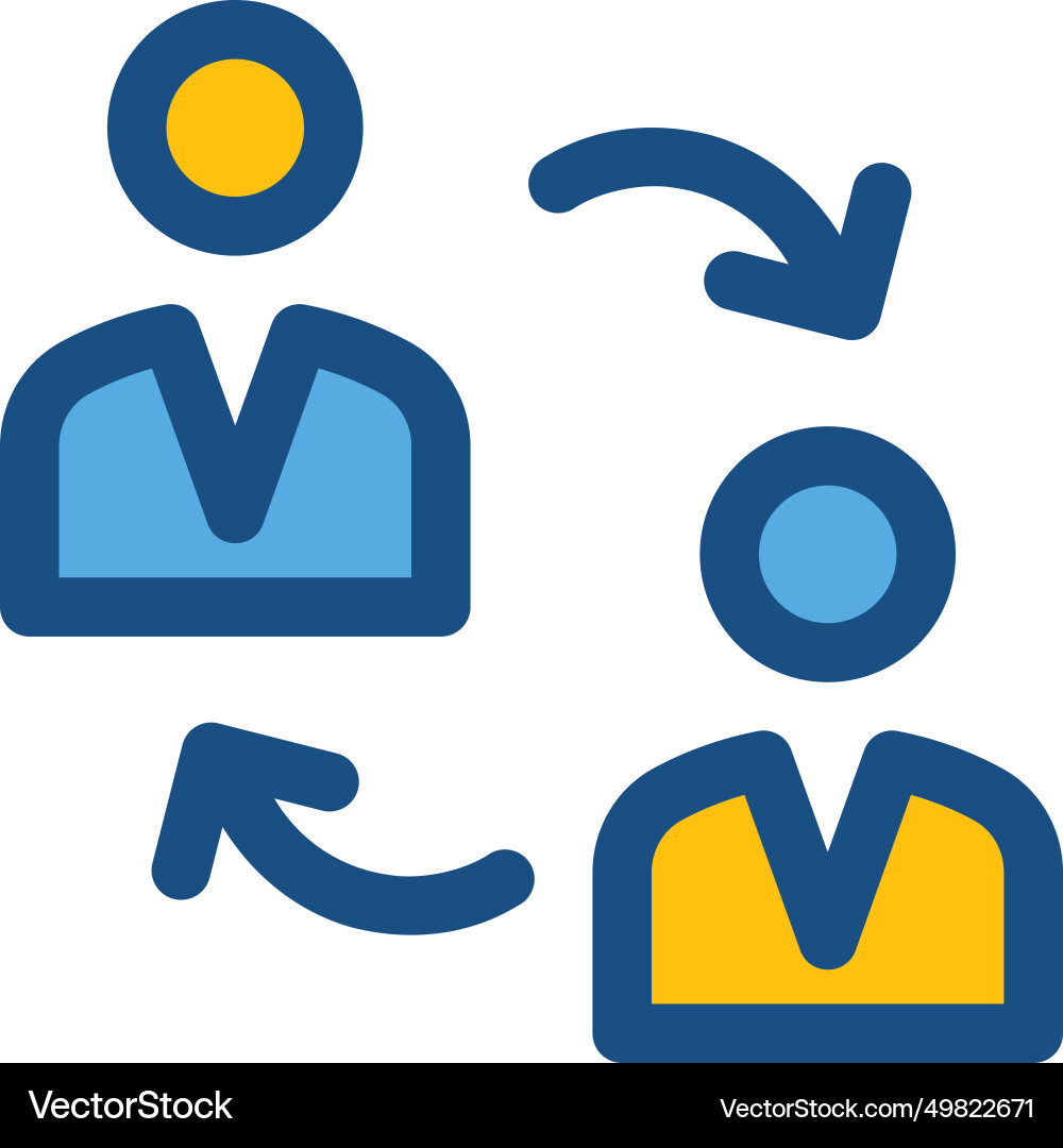 Collaboration line icon Royalty Free Vector Image
