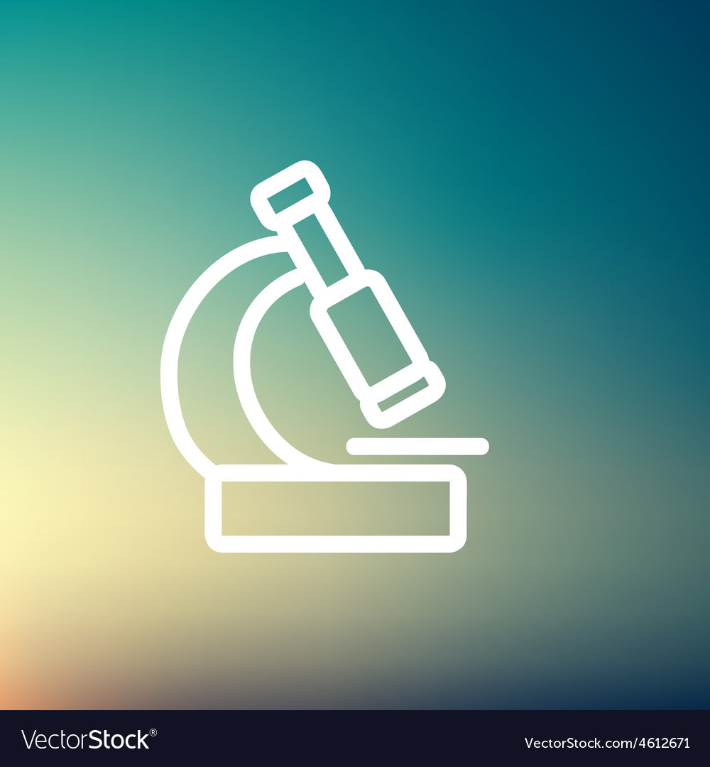 Microscope thin line icon Royalty Free Vector Image