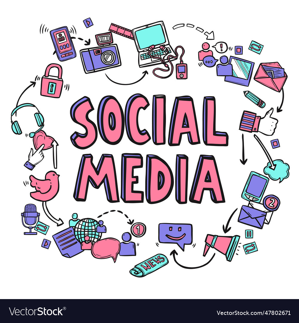 Social media design concept media design Vector Image Social media design concept media design Vector Image
