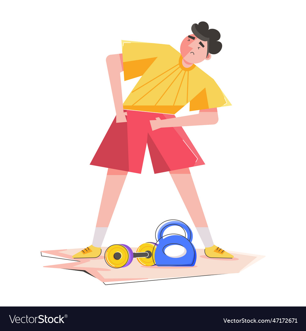 Stretching exercise Royalty Free Vector Image - VectorStock