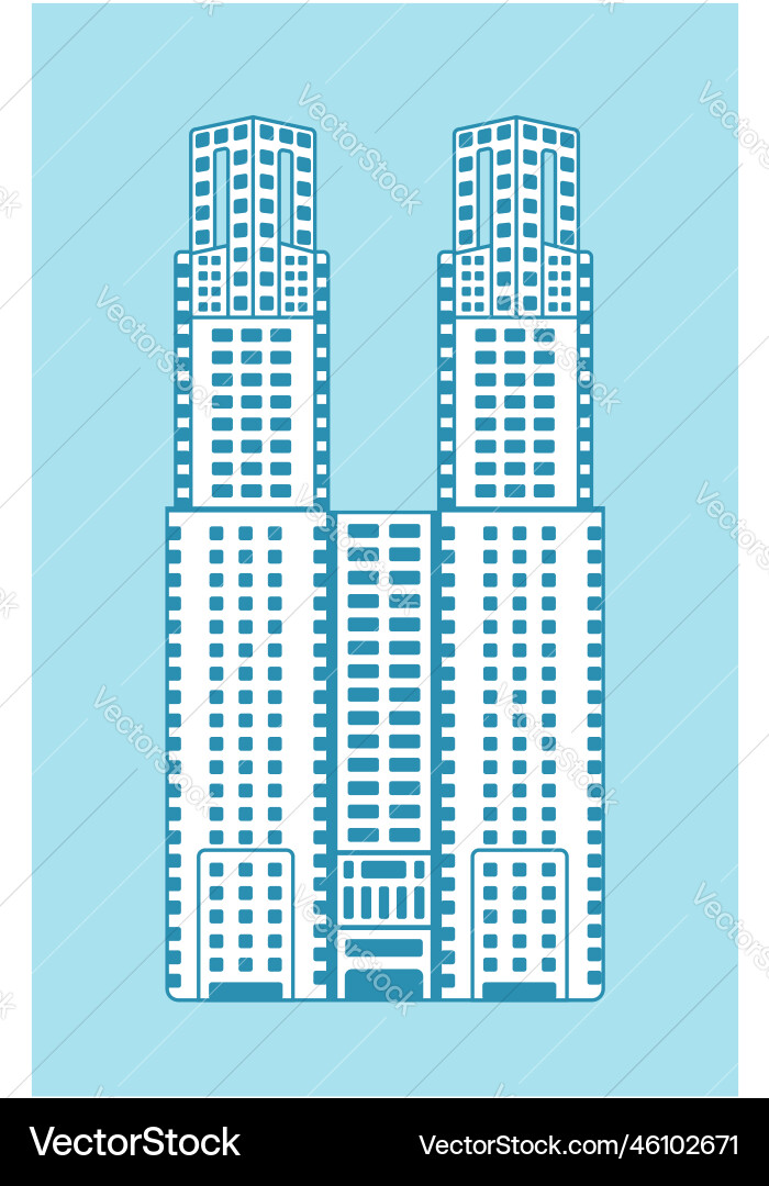 Tokyo landmark building metropolitan Royalty Free Vector