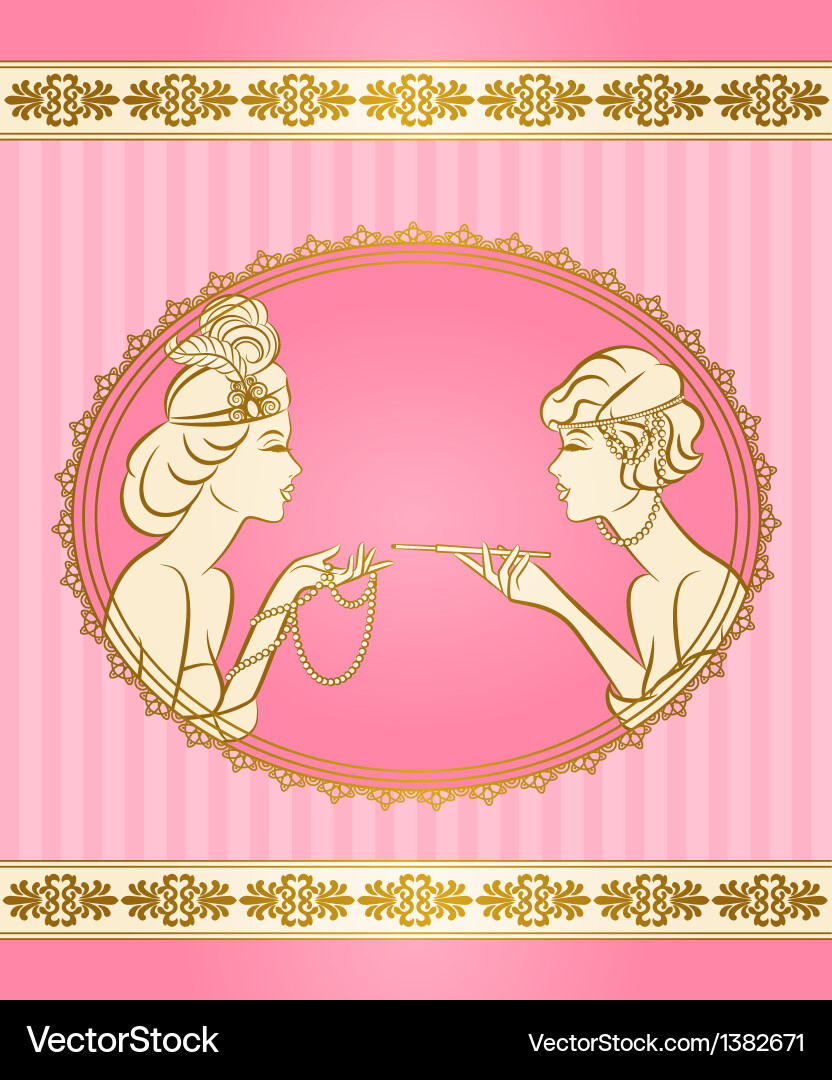 Vintage ladies card Royalty Free Vector Image - VectorStock