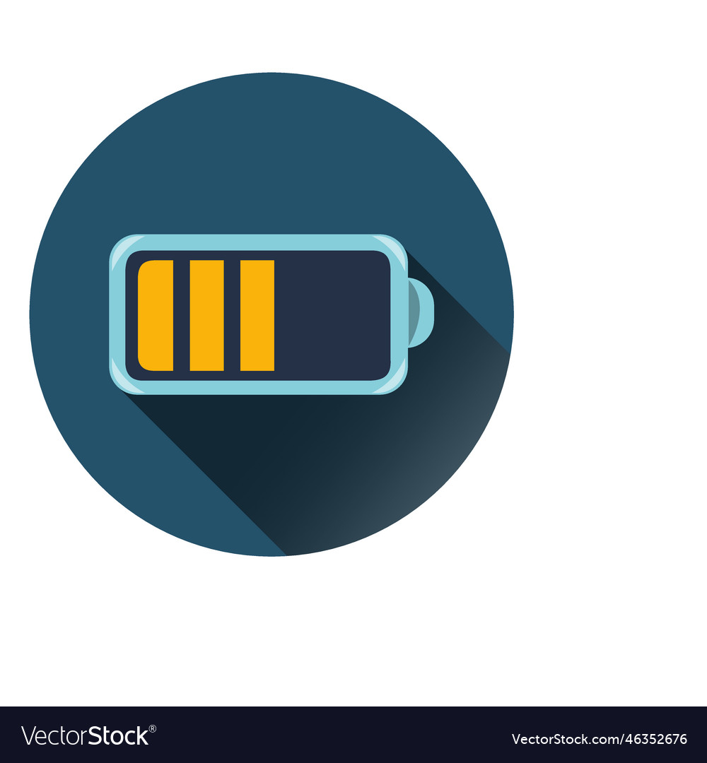 Battery circle icon Royalty Free Vector Image - VectorStock