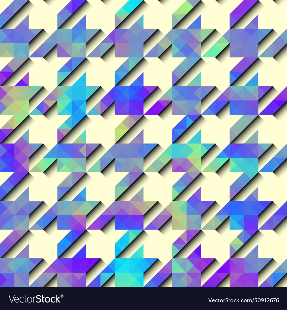 Classic hounds-tooth pattern in a patchwork Vector Image