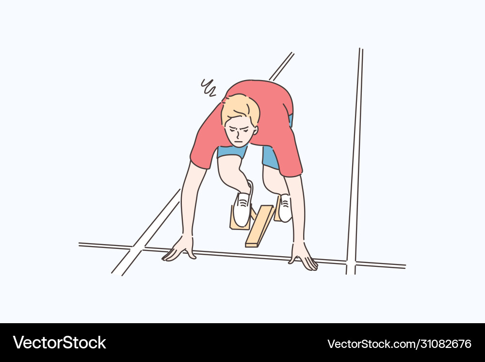 Competition challenge athletics start sport Vector Image