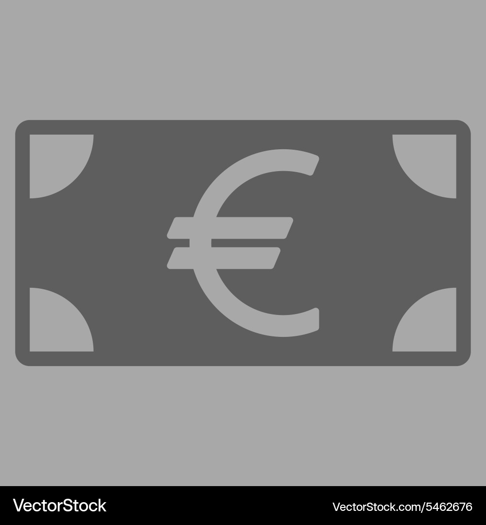 Euro banknote icon from business bicolor set Vector Image
