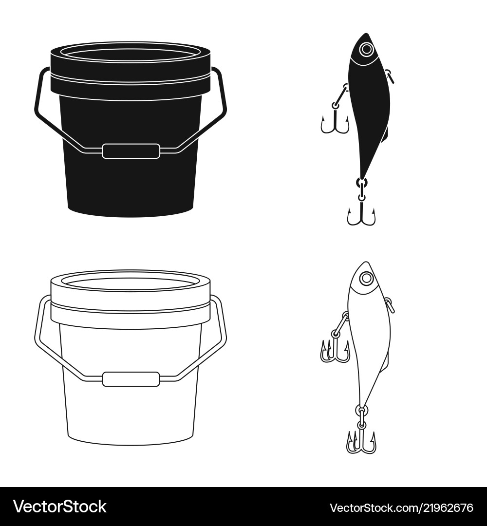 Fish and fishing sign set Royalty Free Vector Image