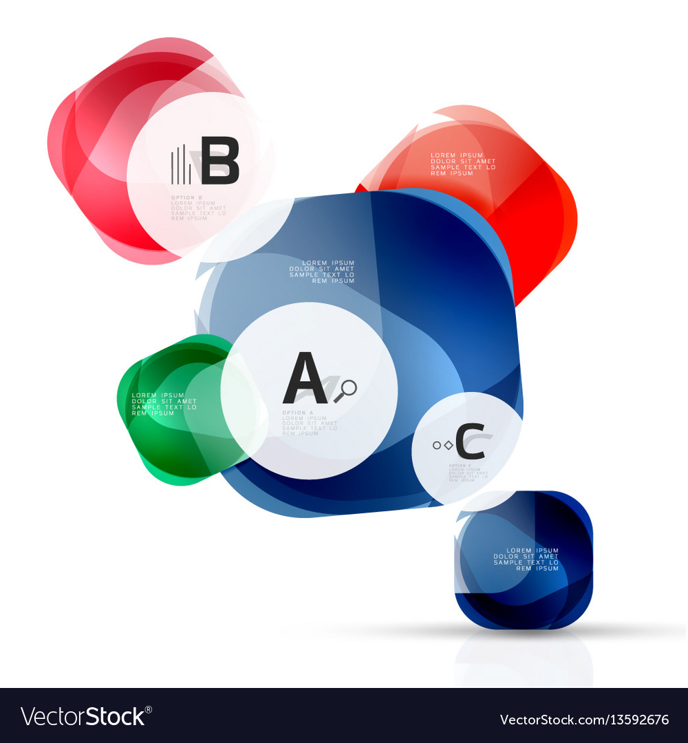 Glossy square elements Royalty Free Vector Image