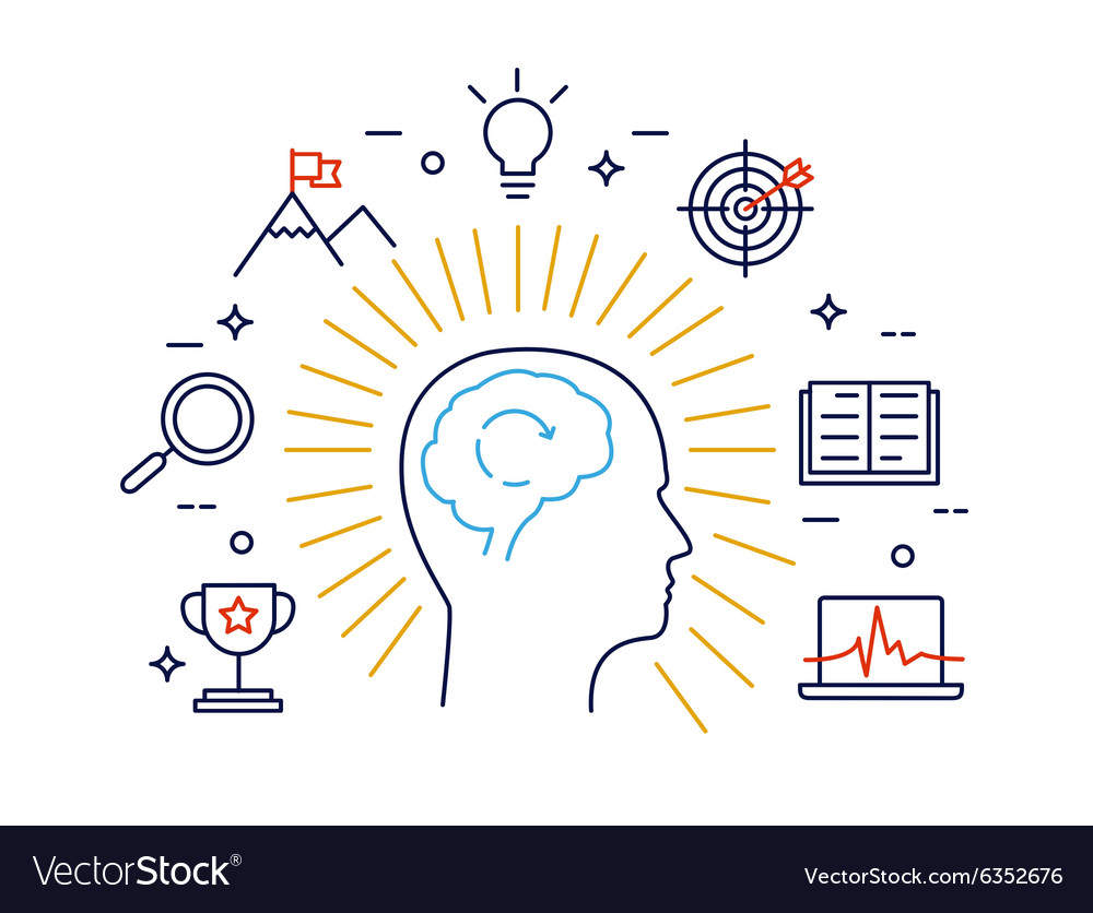 Human mind process Royalty Free Vector Image - VectorStock
