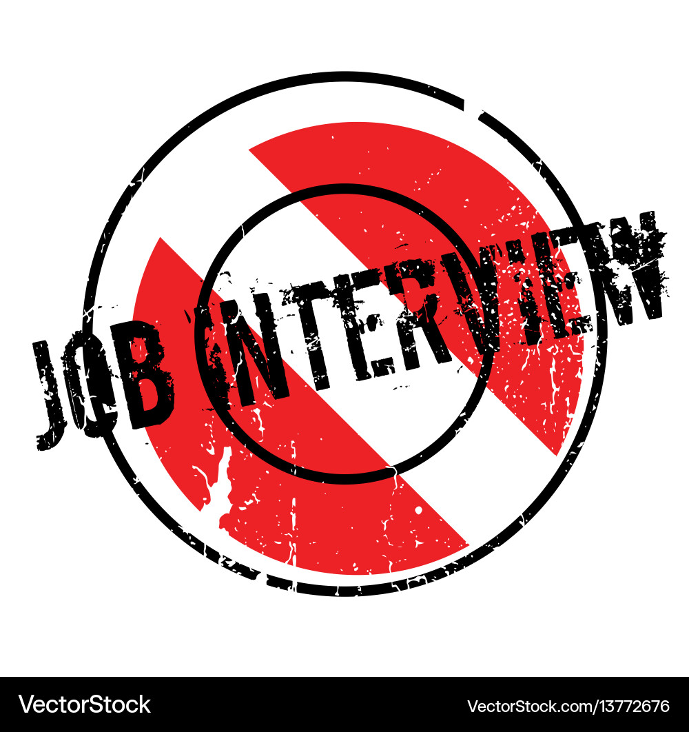 Job interview rubber stamp Royalty Free Vector Image
