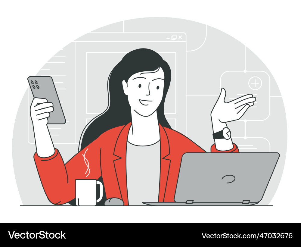 Manager working at office Royalty Free Vector Image