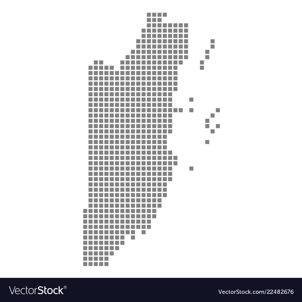 Pixel map of belize dotted isolated Royalty Free Vector
