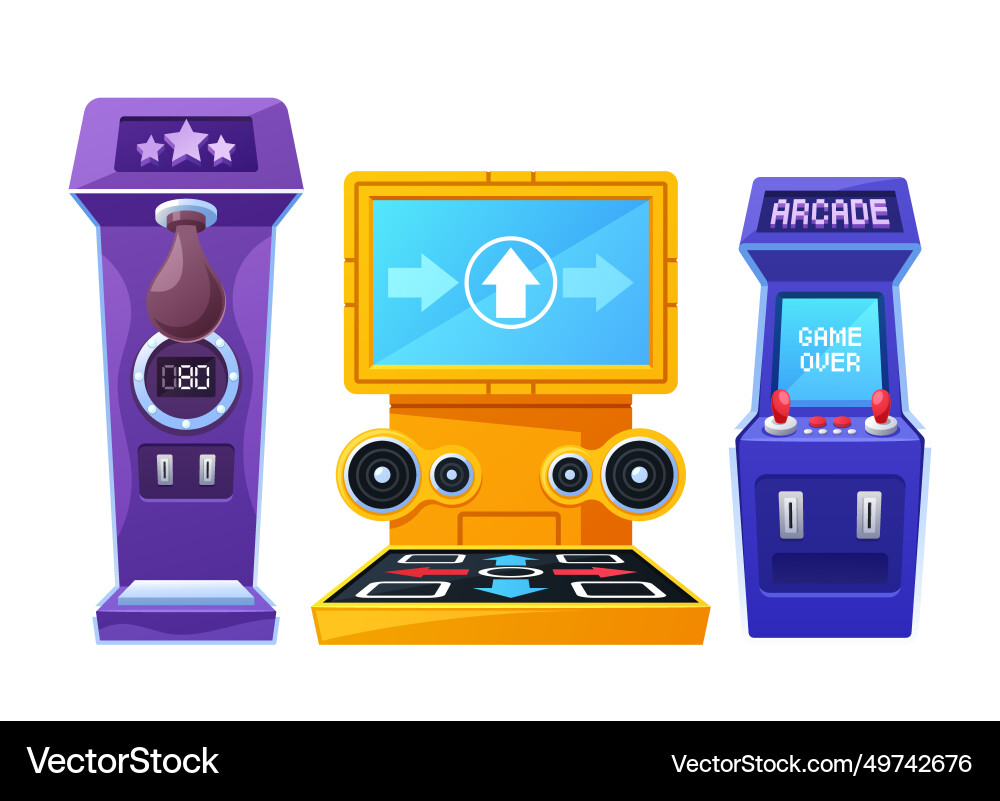Retro game machines nostalgic gaming consoles Vector Image