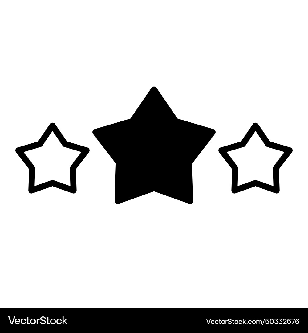 Stars rate flat icon isolated on white background Vector Image