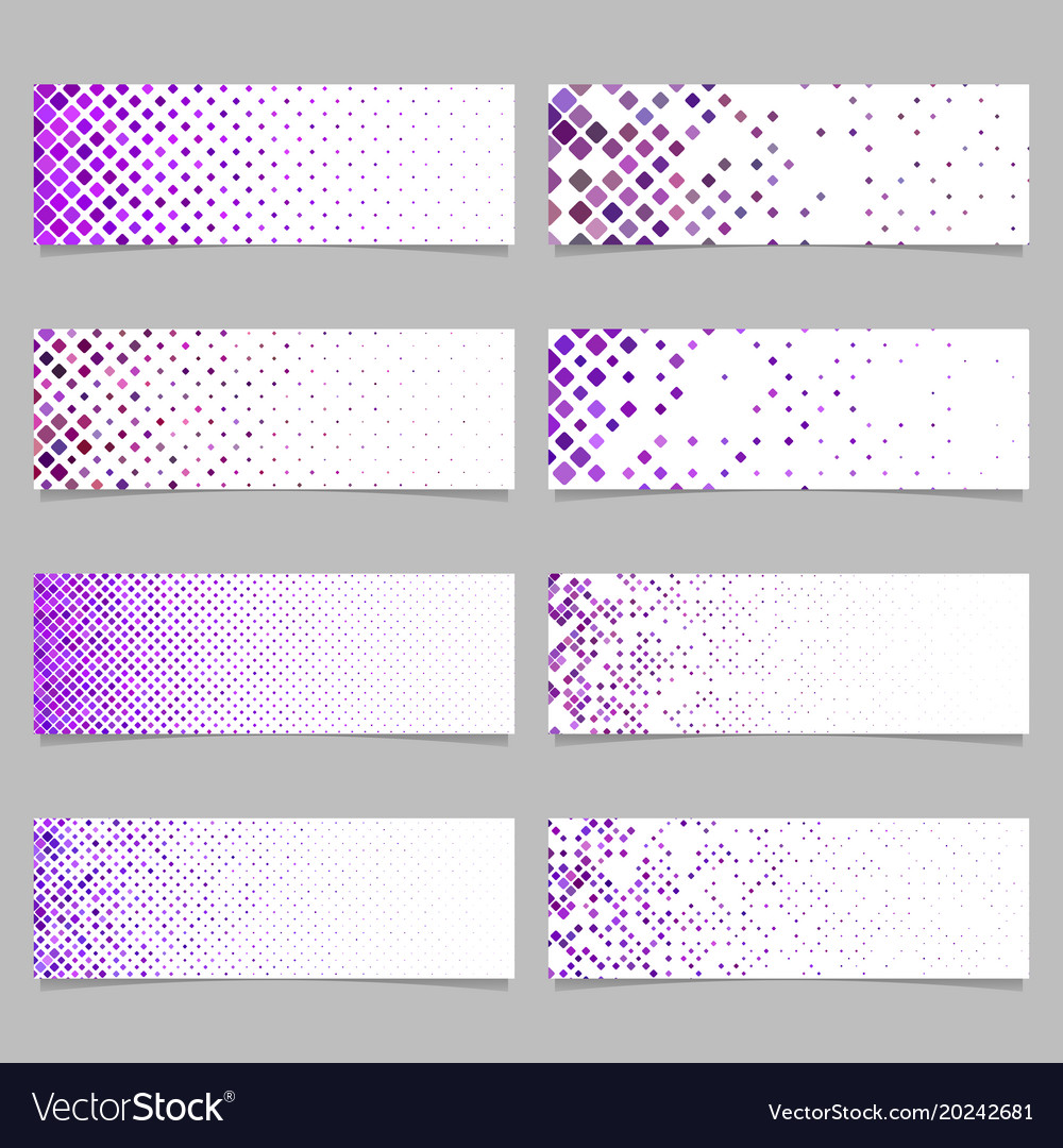 Abstract diagonal rounded square pattern banner Vector Image