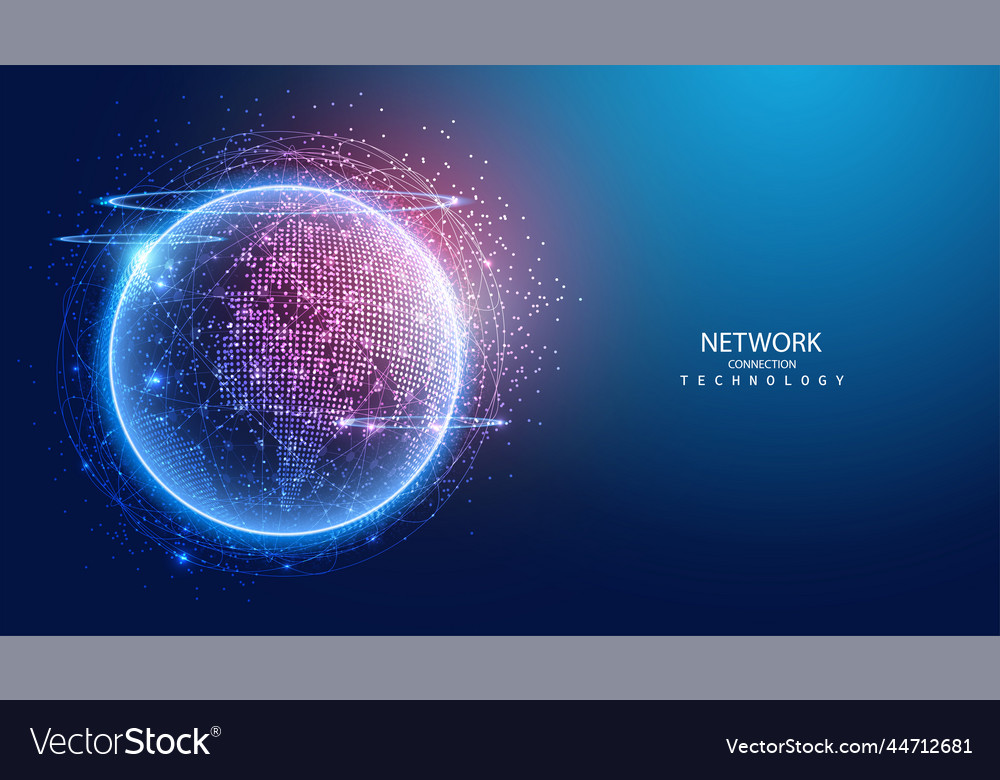 Abstract Global Dot Network Connection Royalty Free Vector