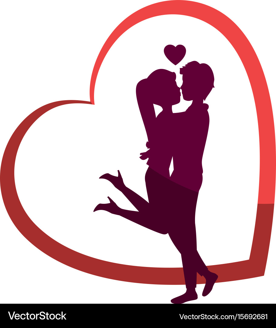 Beautiful and romantic couple Royalty Free Vector Image