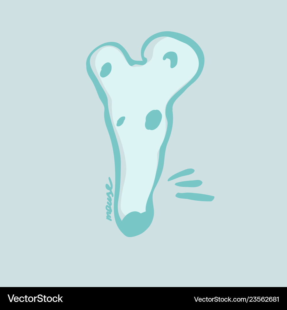 Beautiful hand drawn cartoon style mouse head Vector Image