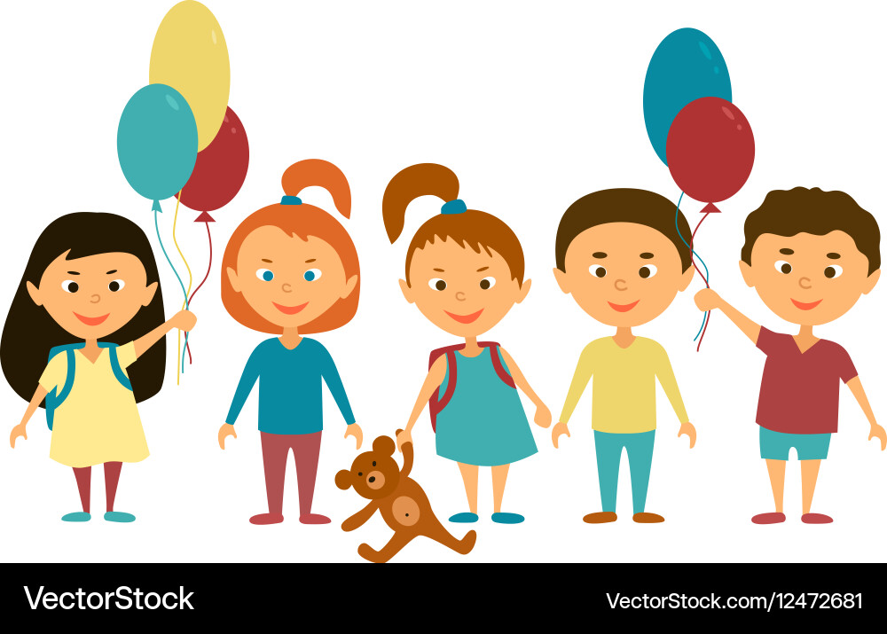 Children cartoon characters Royalty Free Vector Image
