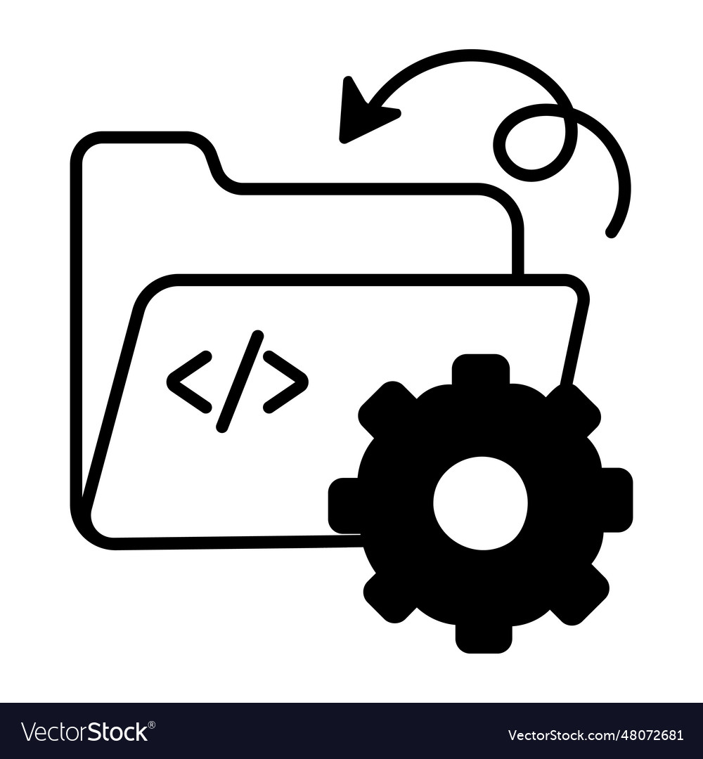 Coding folder Royalty Free Vector Image - VectorStock
