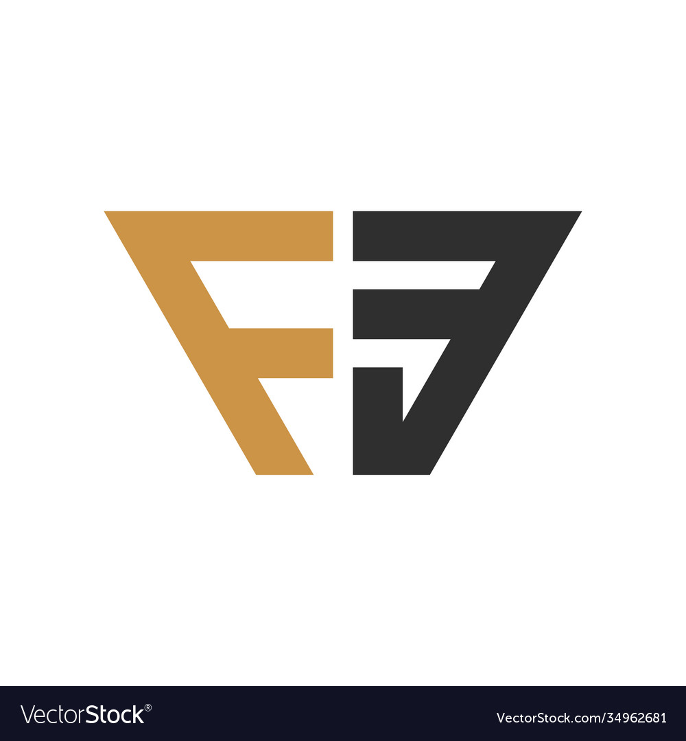 Initial letter ef logo or fe logo design Vector Image