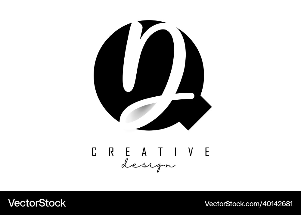 Letters qd logo with a minimalist design Vector Image