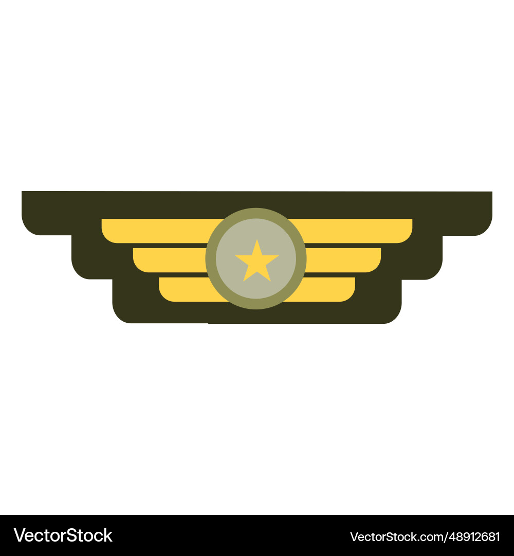 Military rank insignia icon Royalty Free Vector Image