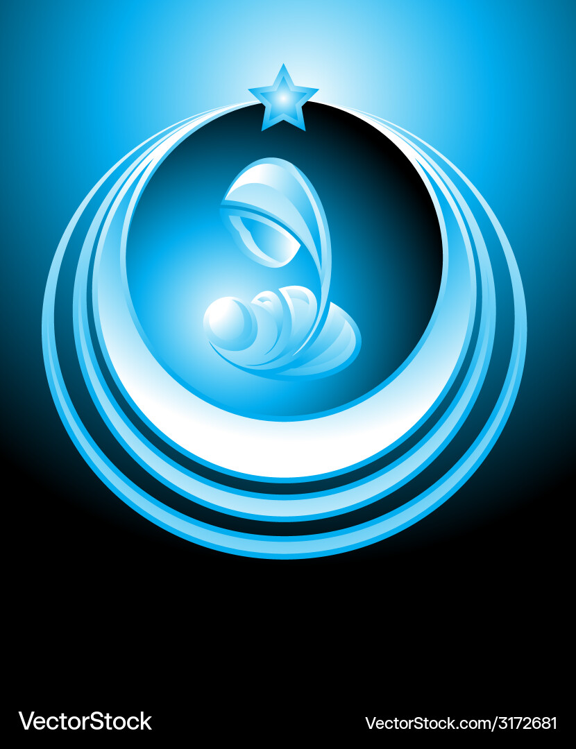 Nativiti icon cristal Royalty Free Vector Image