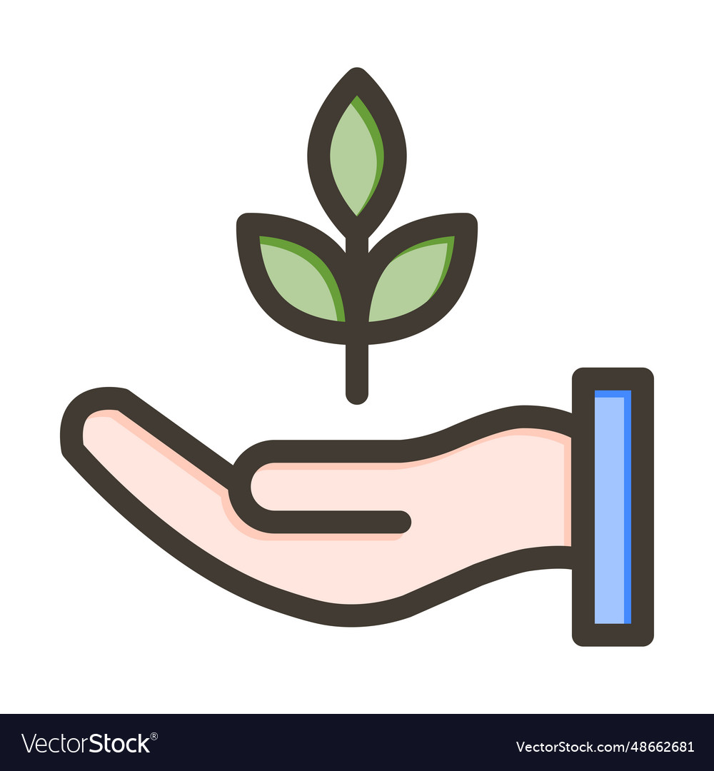 Nature thick line filled colors icon for personal Vector Image