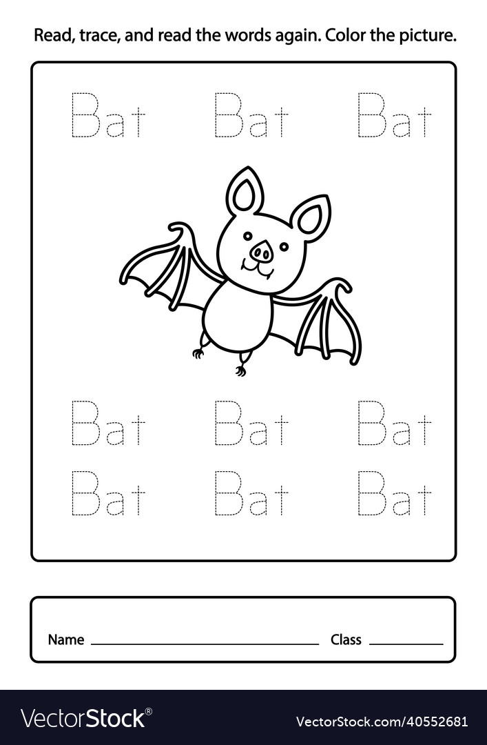 Read trace and the words again color Royalty Free Vector