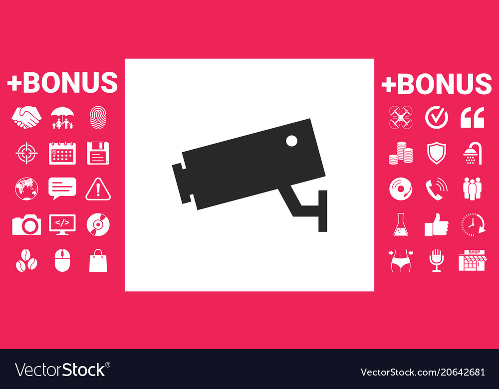 Security camera icon Royalty Free Vector Image