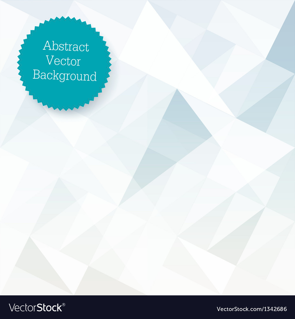 Abstract triangles background with label Vector Image