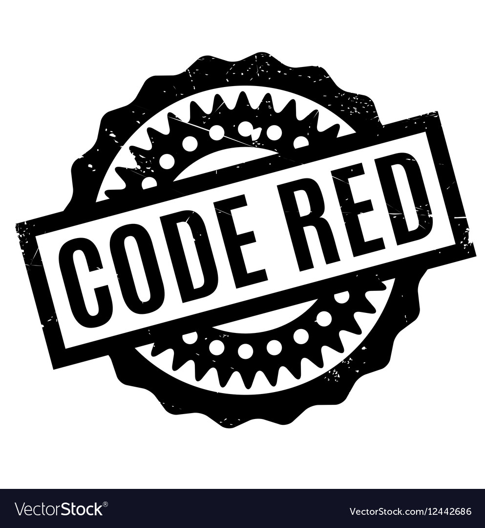 Code red rubber stamp Royalty Free Vector Image