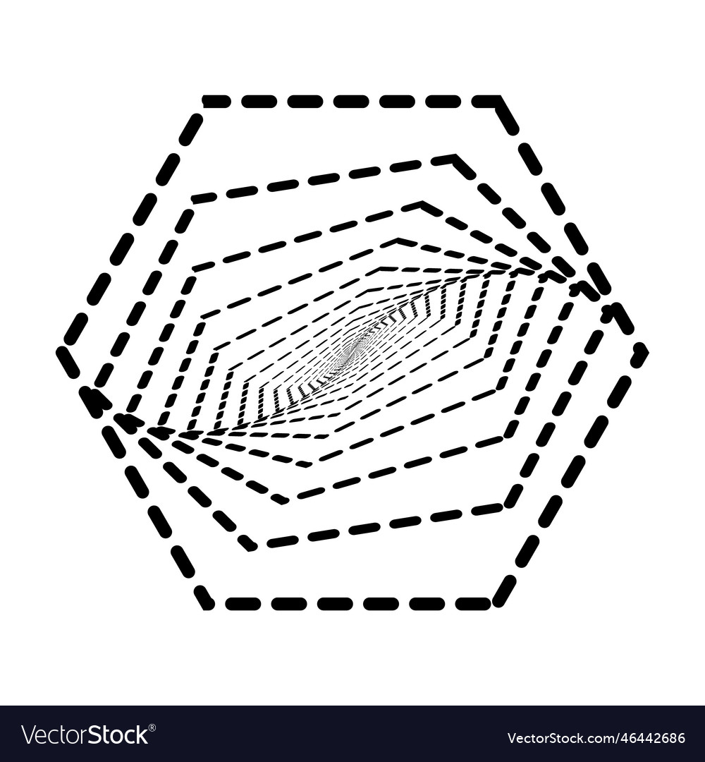 Dynamic hexagon shape Royalty Free Vector Image