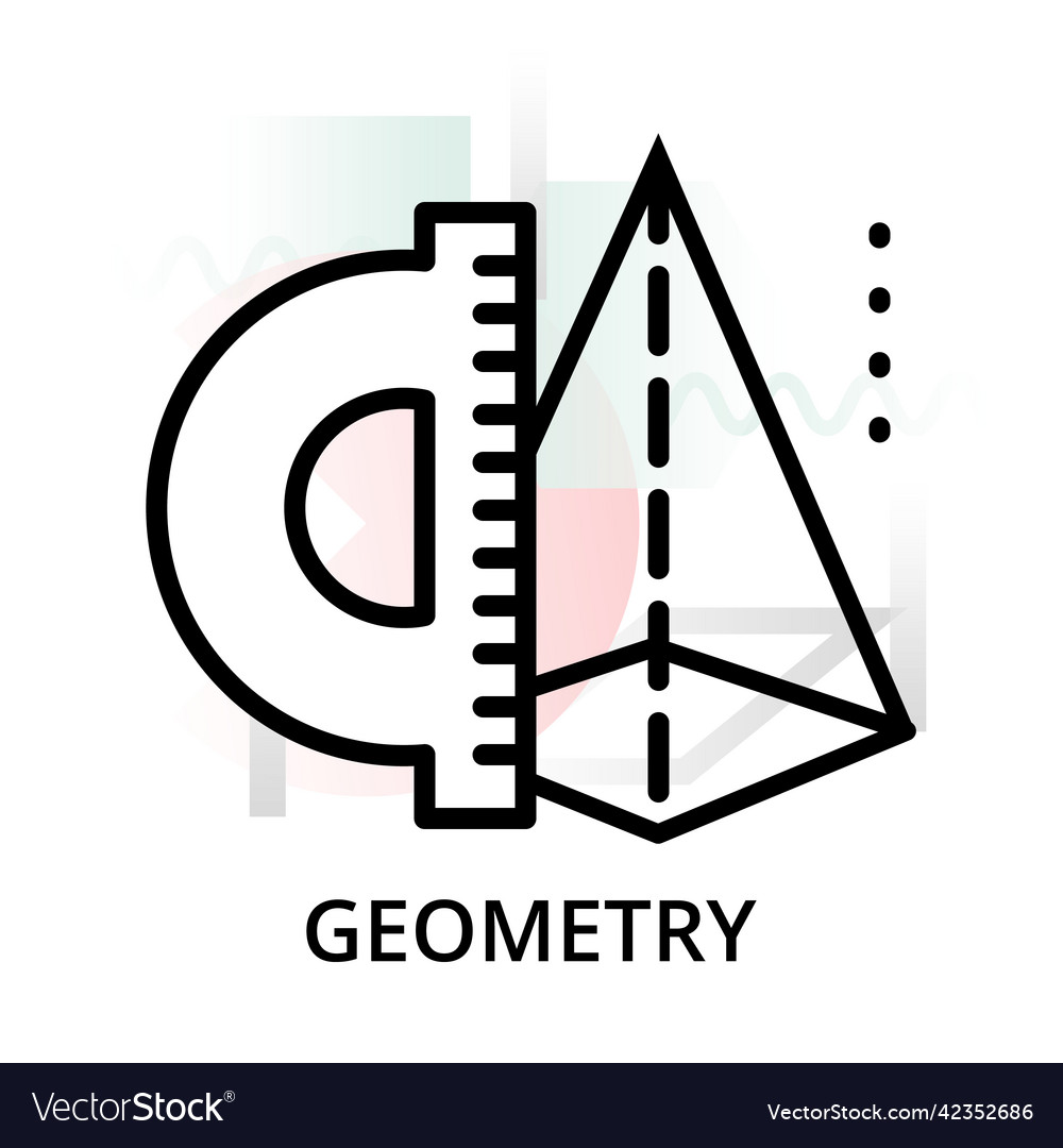 Geometry concept icon on abstract background Vector Image
