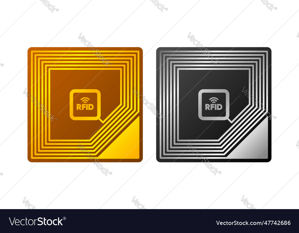 Rfid chip radio frequency identification digital Vector Image Rfid chip radio frequency identification digital Vector Image