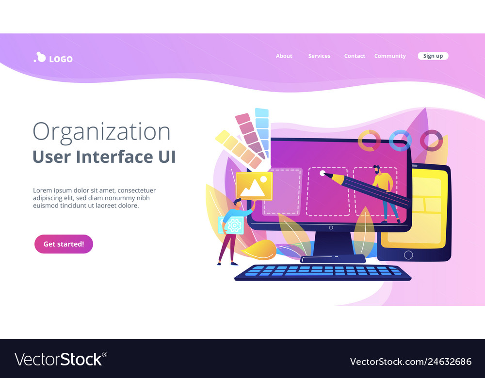 Web design development concept Royalty Free Vector Image Web design development concept Royalty Free Vector Image