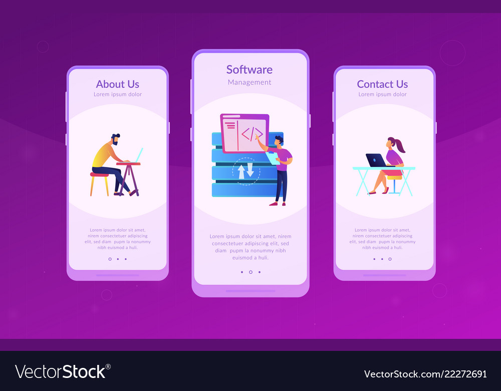 Big data developer app interface template Vector Image