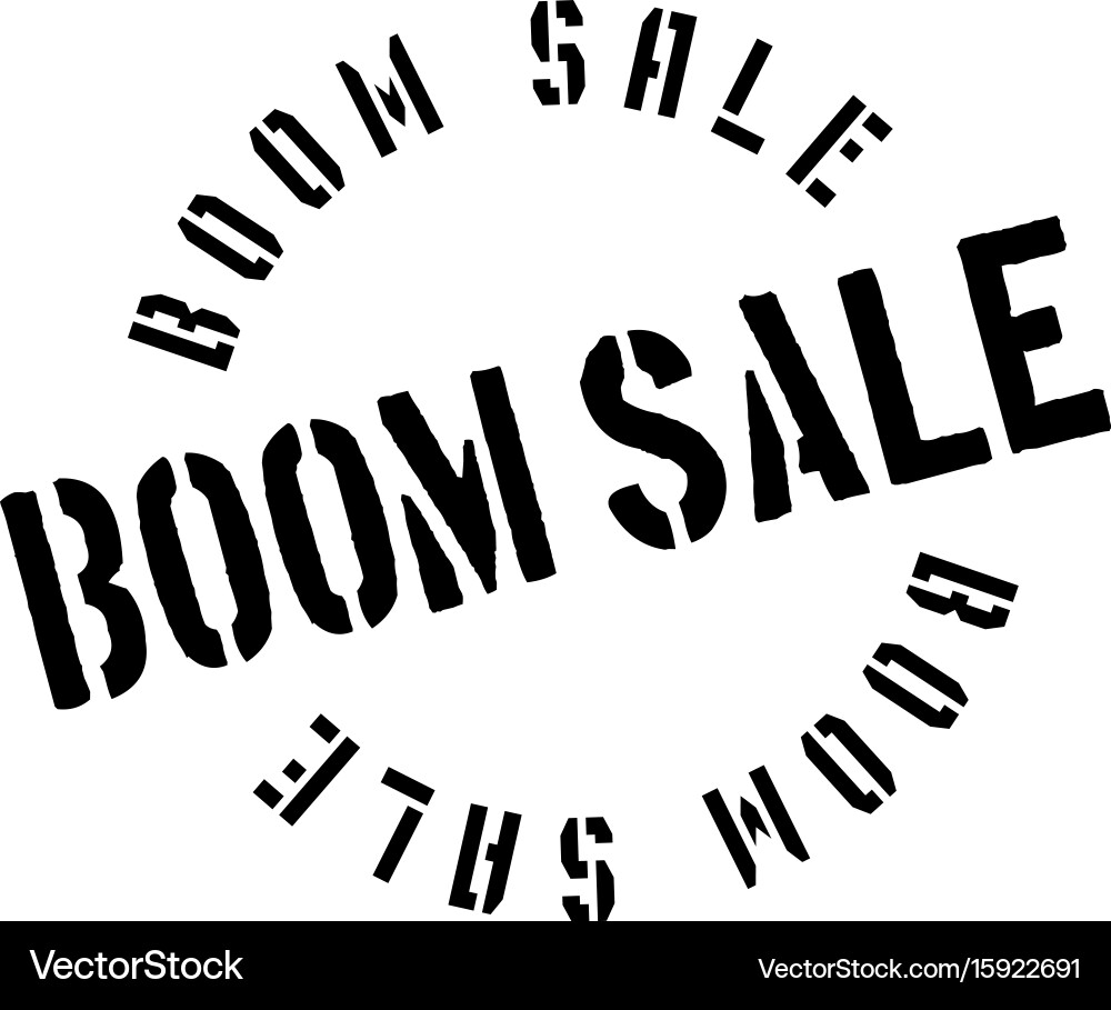 Boom sale rubber stamp Royalty Free Vector Image