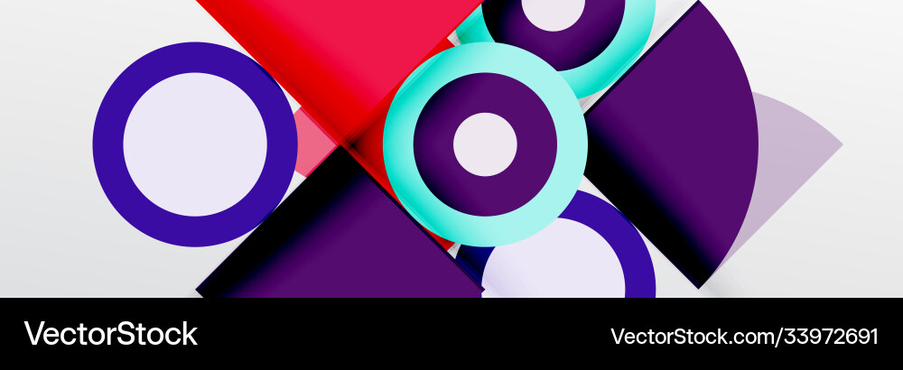 Bright color circles abstract round shapes and Vector Image