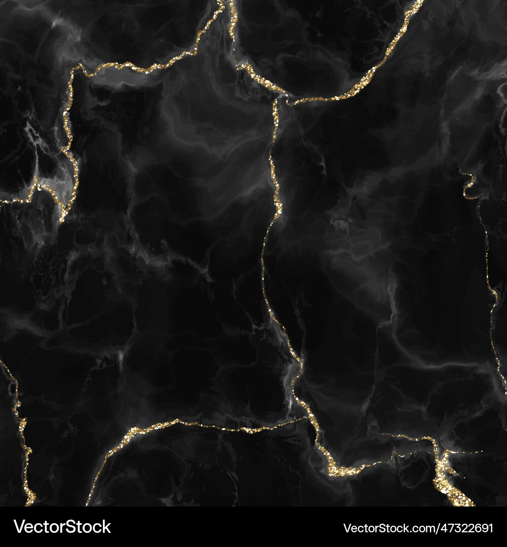 Elegant black and gold marble effect background Vector Image