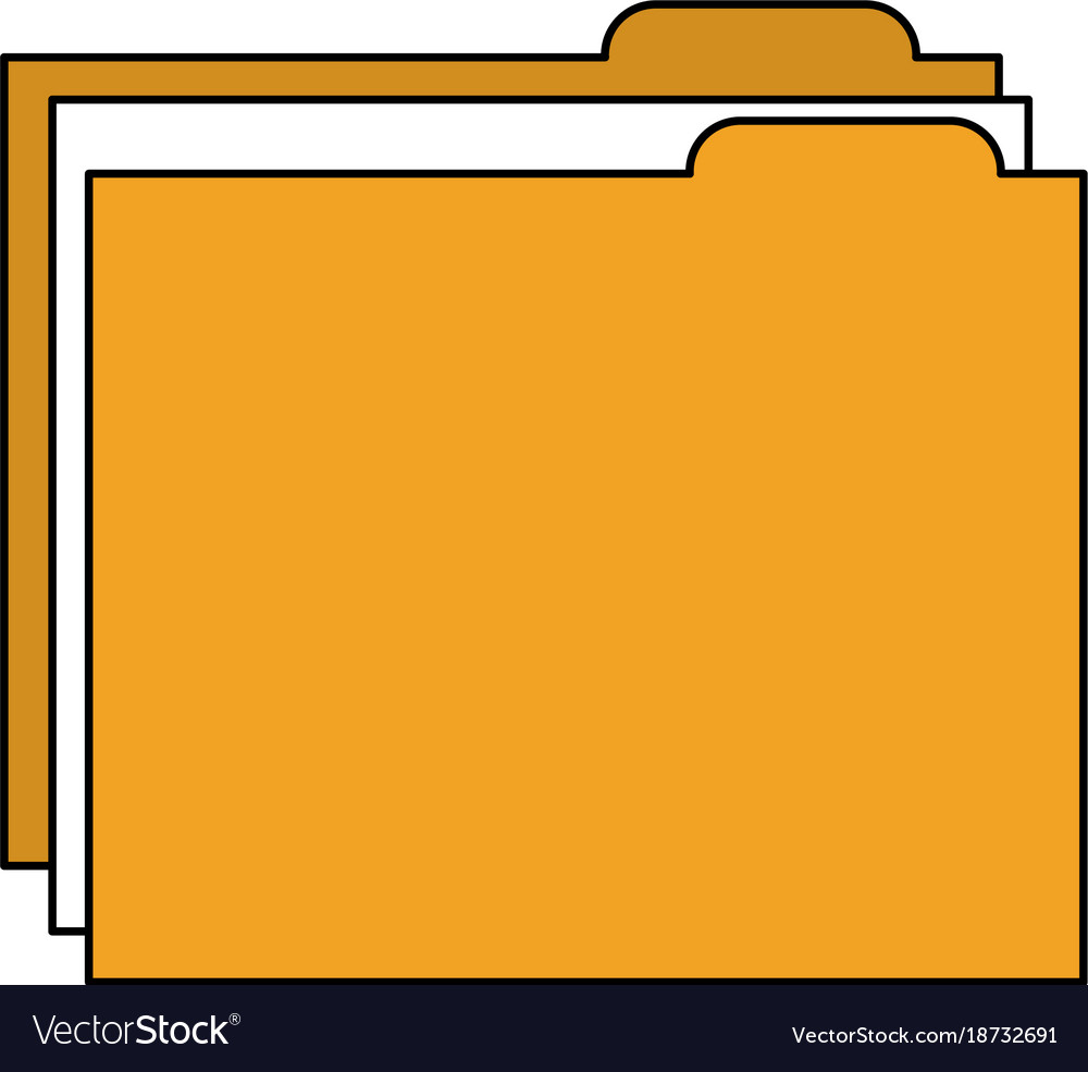 Folder file document archive information Vector Image